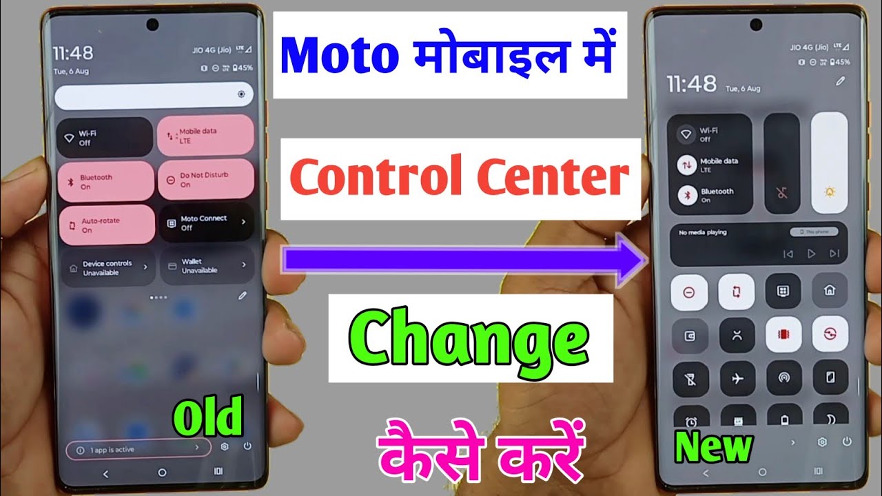moto phone me control centre change kaise kare / how to change control ...