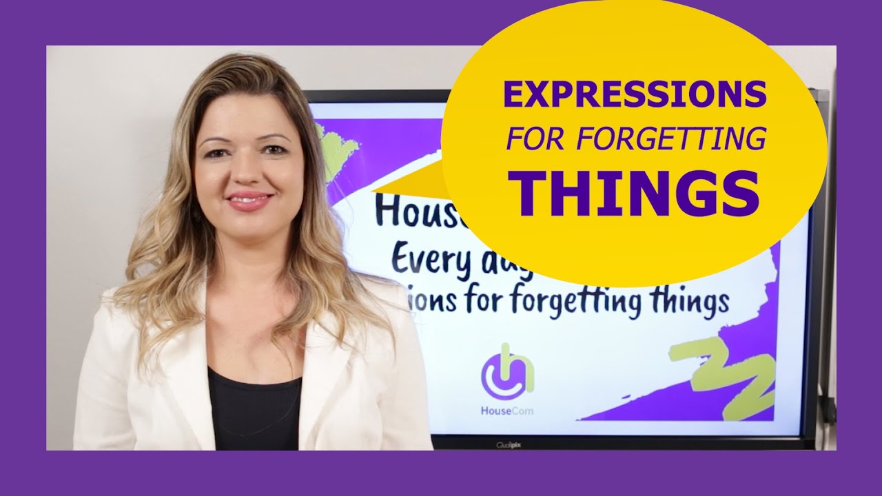 Expressions for forgetting things🙄! - YouTube