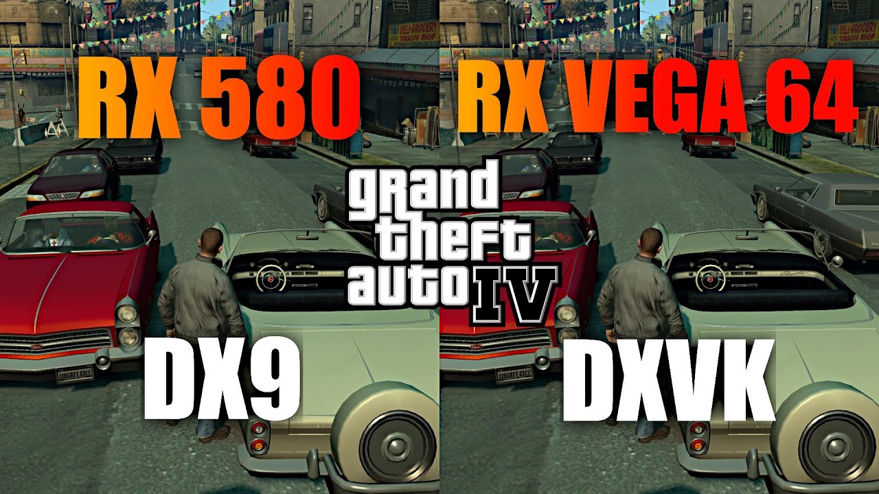 GTA IV Benchmark - DXVK vs. DX9 on the RX 580 and Vega 64 - YouTube