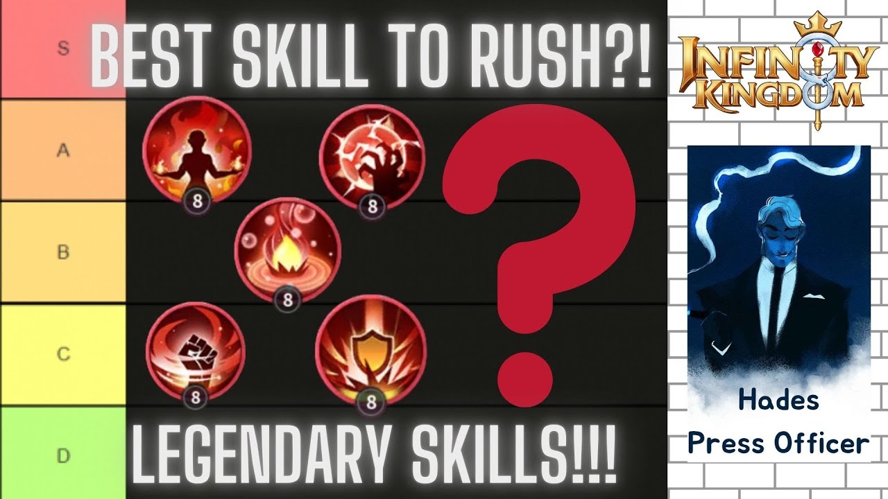 (Hades Guide) Legendary Best Skill Order! - Infinity Kingdom - YouTube