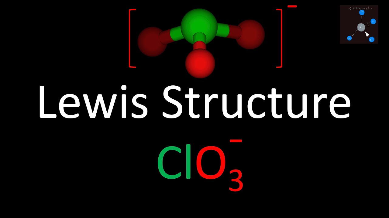 Lewis Structure of ClO3- (Chlorate ion). - YouTube