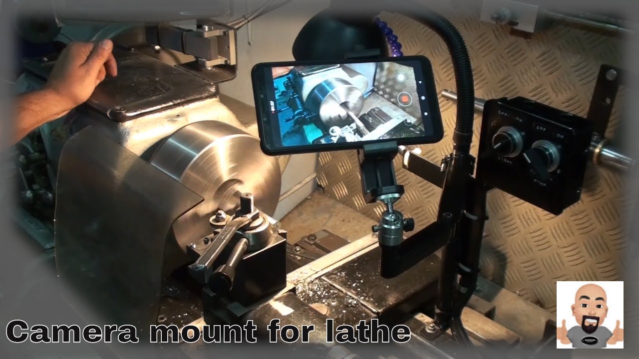 Camera mount for lathe - YouTube