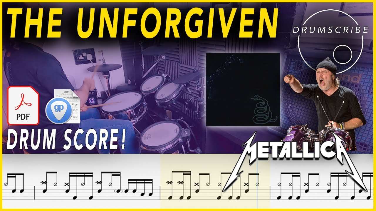 The Unforgiven - Metallica | Drum SCORE Sheet Music | #130 DRUMSCRIBE ...