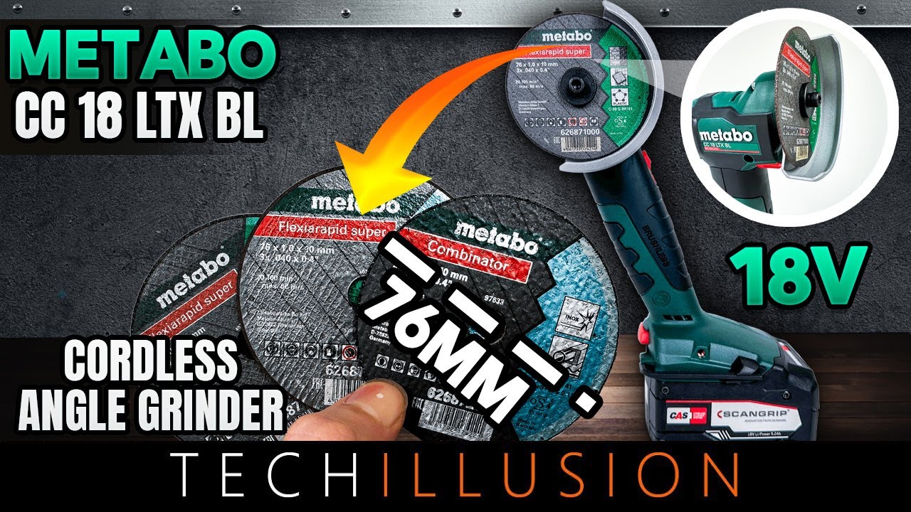 🔥HOW GOOD is the MINI 76mm Cordless Angle grinder from METABO?!😱 - CC ...