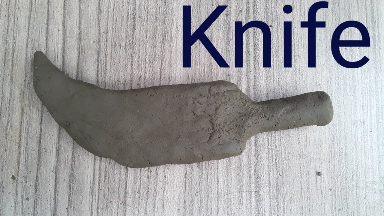 Knife making | from clay | Big knife in clay | Chad wild clay | making ...