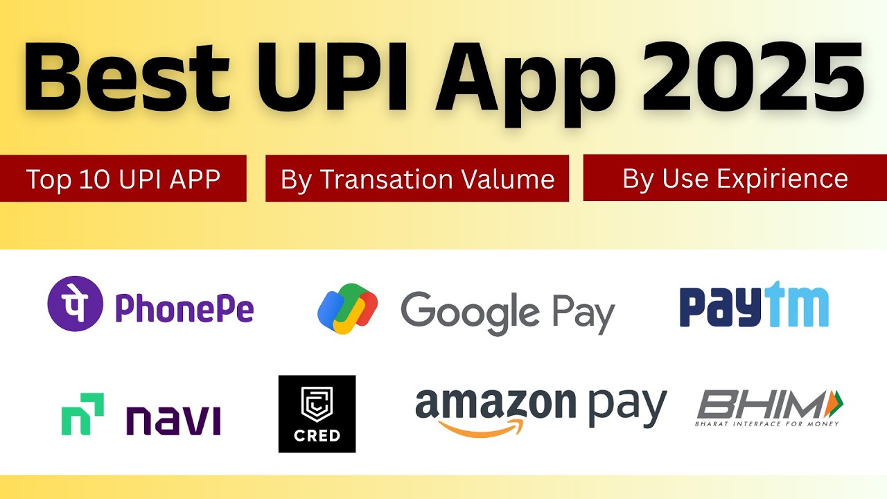 Best UPI app in India 2025 | सबसे अच्छा upi app कौन सा है? - YouTube