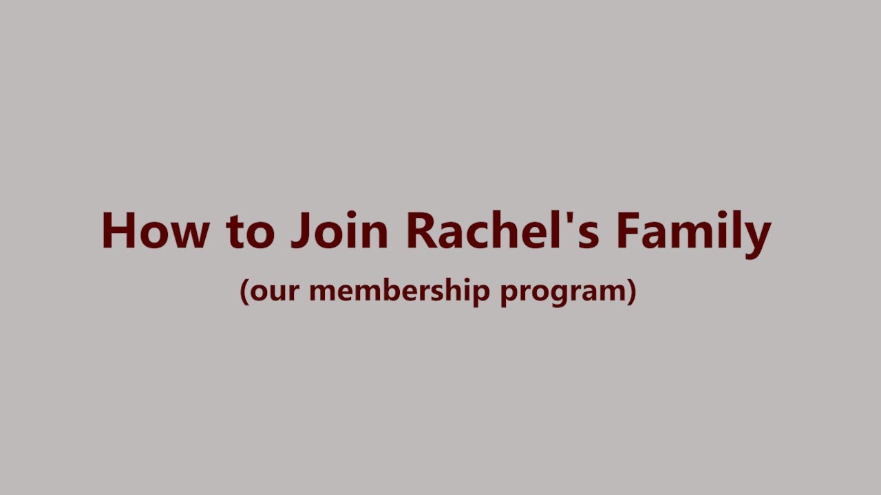 How to Join Rachel's Family and Create a New Account - YouTube