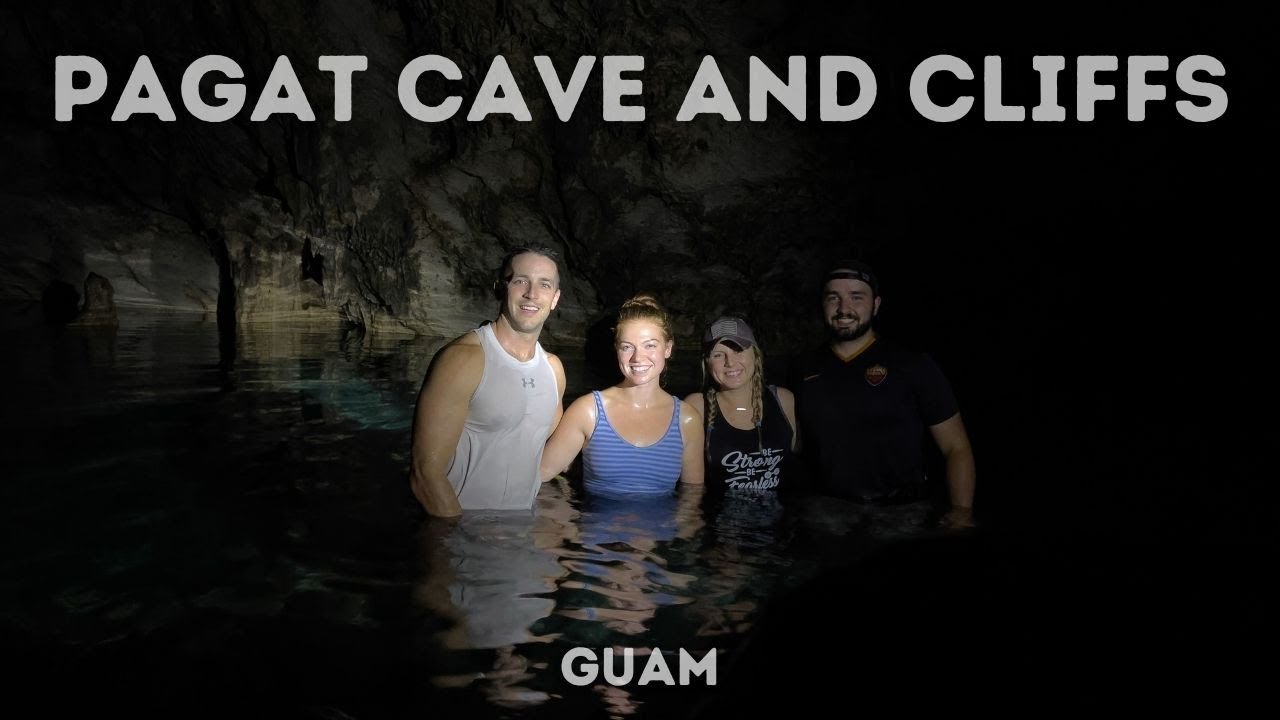 PAGAT CAVE TRAIL - Cave swimming and cliff diving - GUAM - YouTube