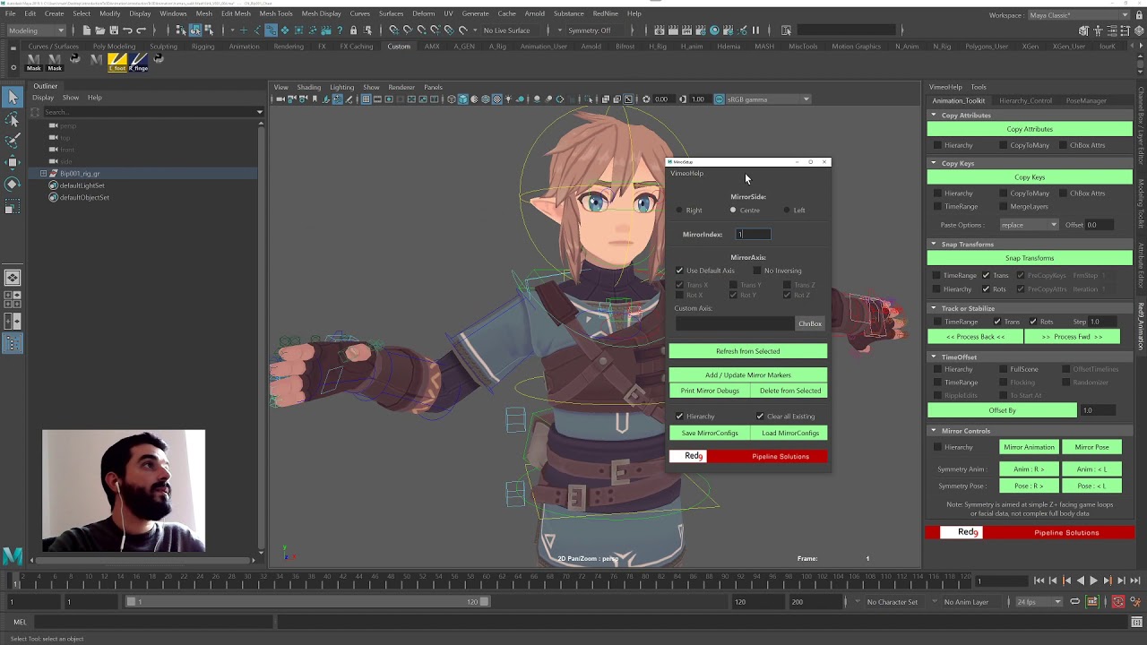 Mirror poses on any rig with Red9 Studio pack - YouTube