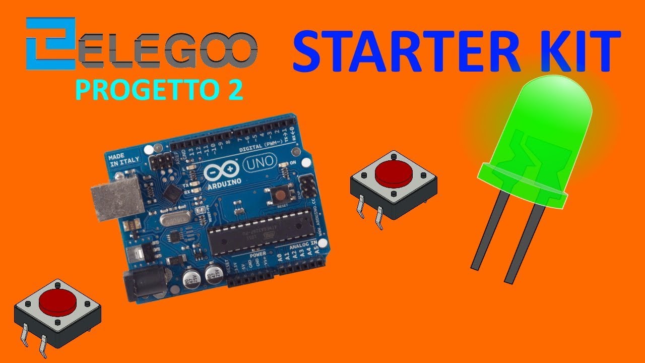 Arduino Elegoo Progetto 2 : DIGITAL INPUTS - YouTube
