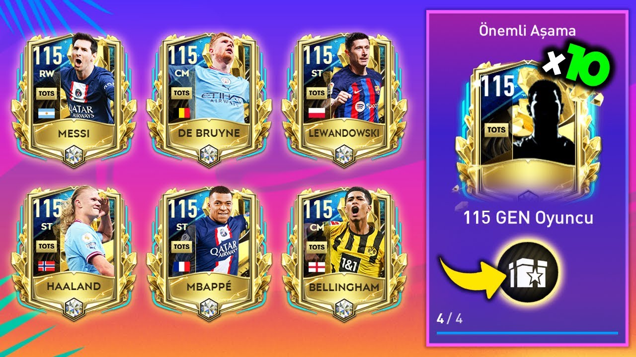 10 TANE BEDAVA 115 UTOTS PAKETİ AÇTIM! MESSI! HAALAND! MBAPPE! EFSANE ...
