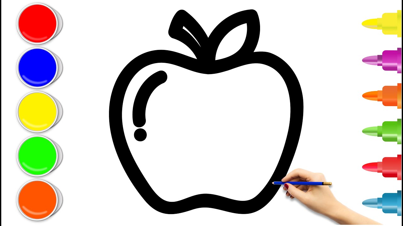 How to Draw a Cute Apple | Easy Step by Step - YouTube