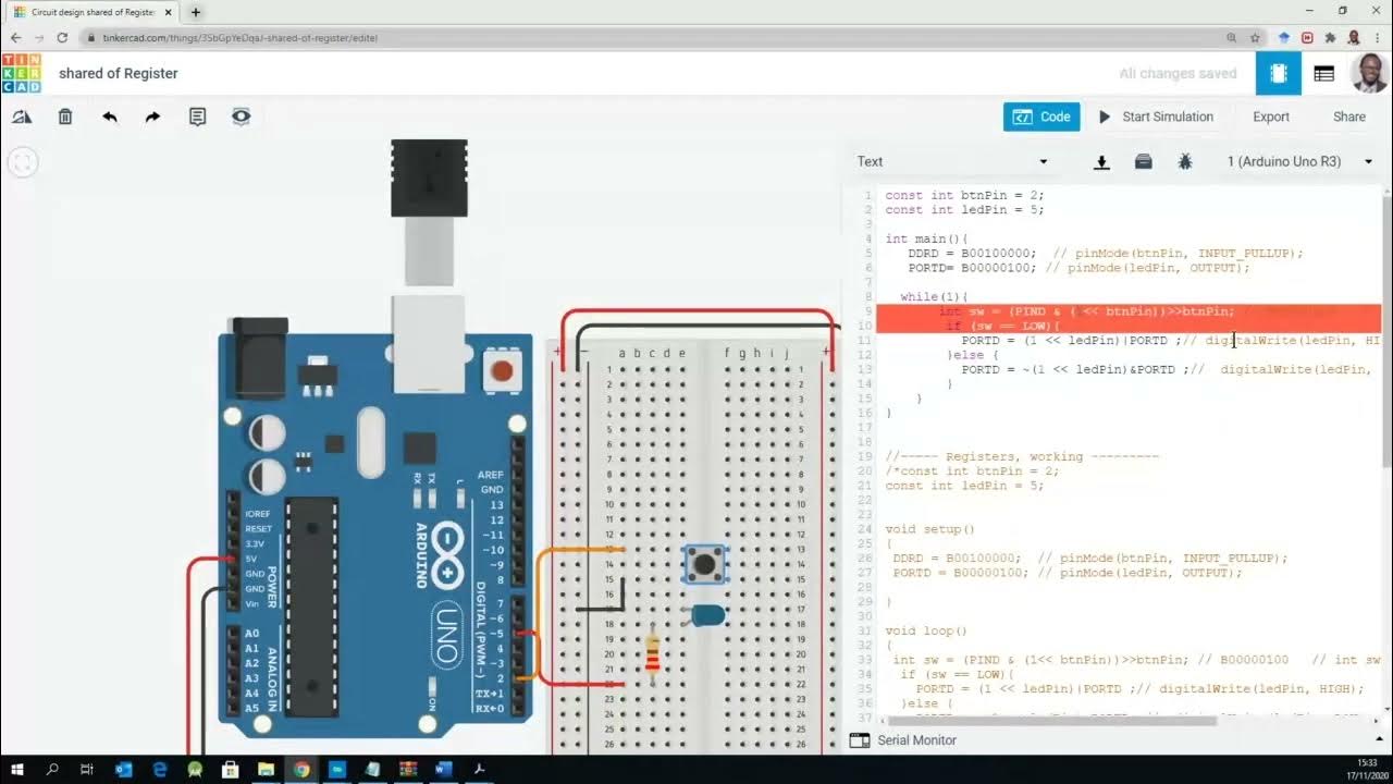 Part 17 Programming Arduino without Hardware : Using int Main Function - YouTube