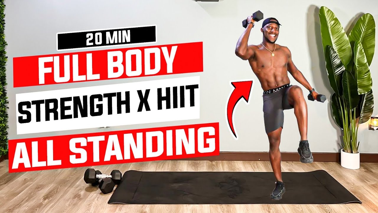 20 MIN Strength Training x HIIT at Home for Fat Loss // All Standing ...