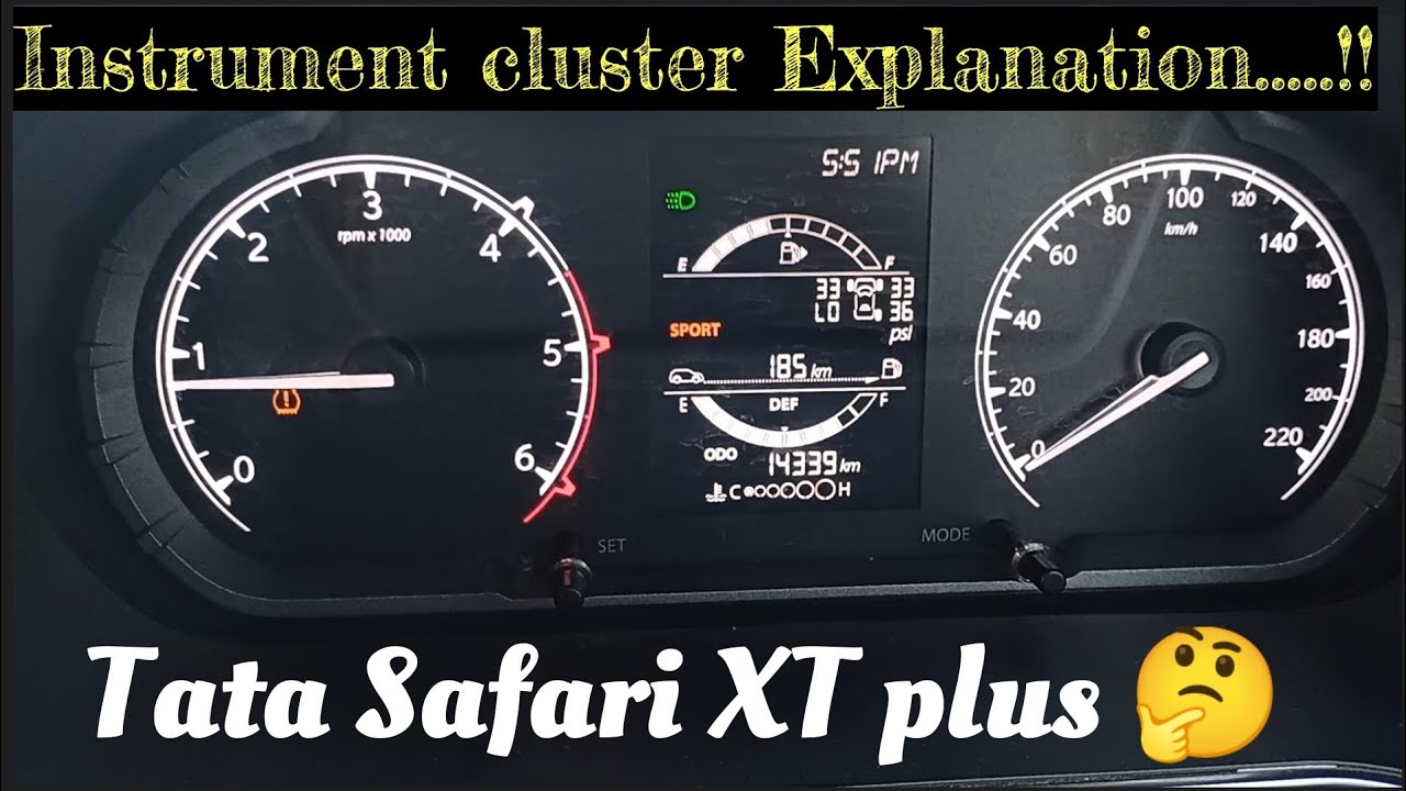 Tata Safari XT plus 😍| Hidden Features | Instrument cluster Detail ...