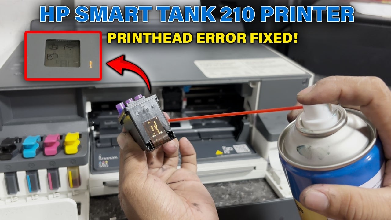 HOW TO FIX PRINTHEAD ERROR OF HP SMART TANK 210 PRINTER - YouTube