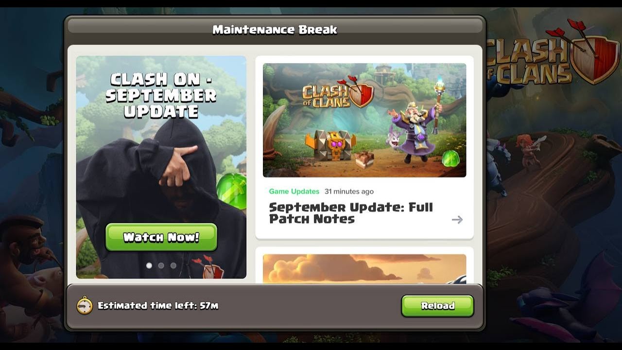 Clash of clans UPDATE ! september update coc live #clashofclans - YouTube