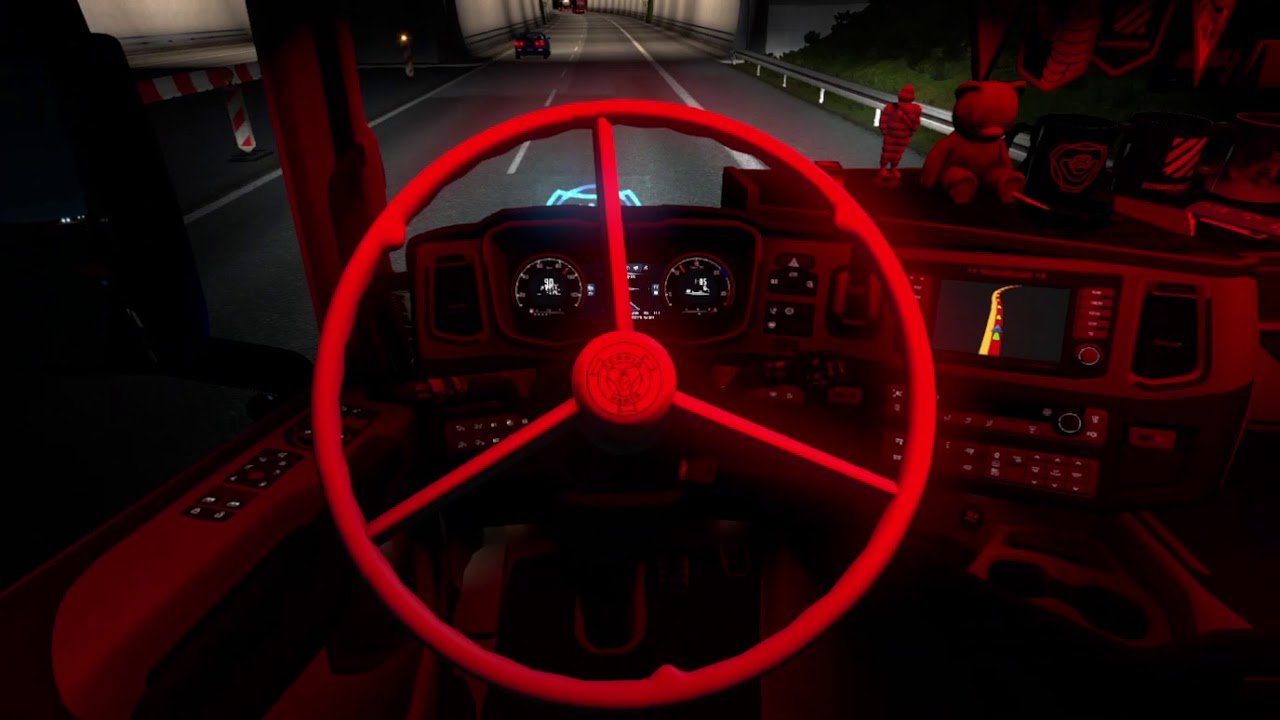 ETS2 SCANIA S730 - Night - Open pipe - Vabis Steering Wheel - YouTube