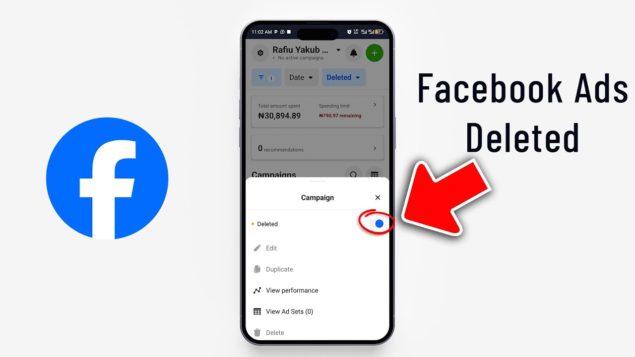 How to Delete Facebook Ads Account from Your Phone - YouTube