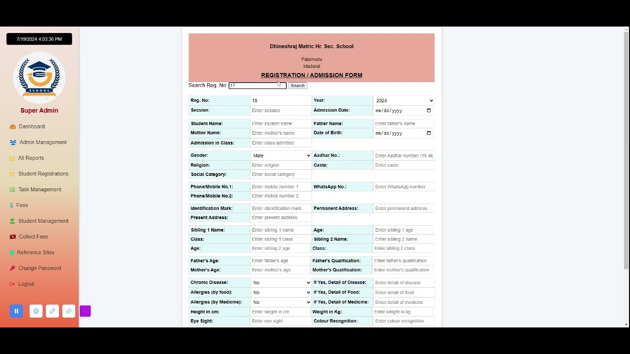 School Management using php Super admin functionalities - YouTube