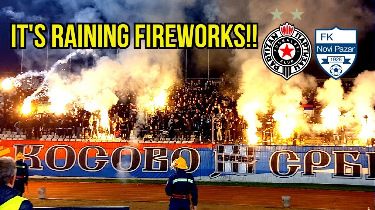 Footballs Wildest Fans! Serbia's Partizan Belgrade v Novi Pazar Serbian ...
