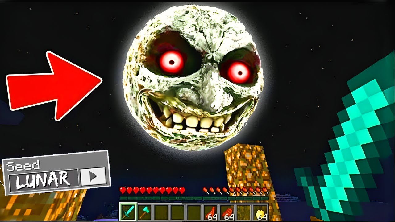 I Found Scary Lunar Moon In Minecraft.... - YouTube