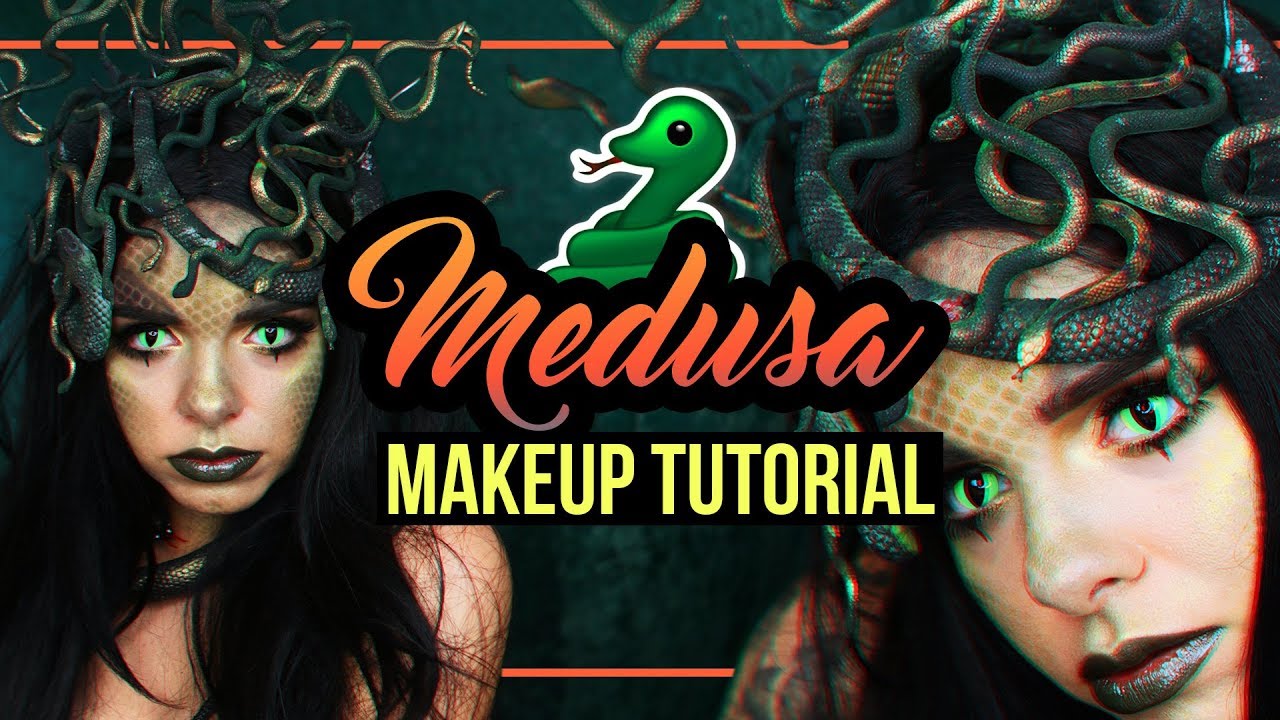 MEDUSA - Halloween Makeup Tutorial + DIY Headpiece (deutsch) #spooktober - YouTube