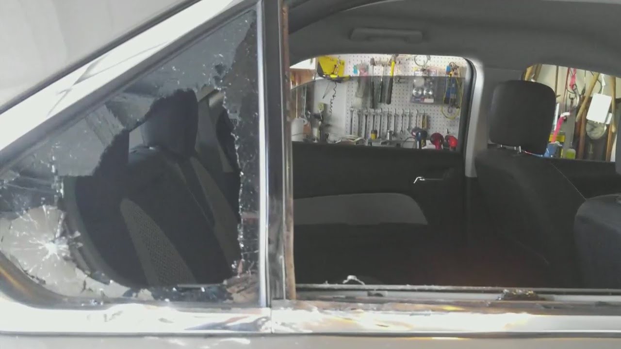 Shattered window raises concerns about people throwing rocks at moving ...
