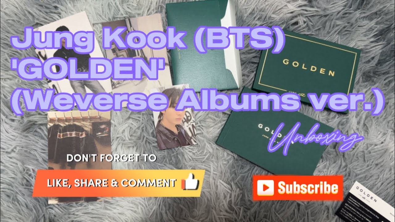 Jung Kook (BTS) 'GOLDEN' (Weverse Albums ver.) Unboxing 💜 - YouTube
