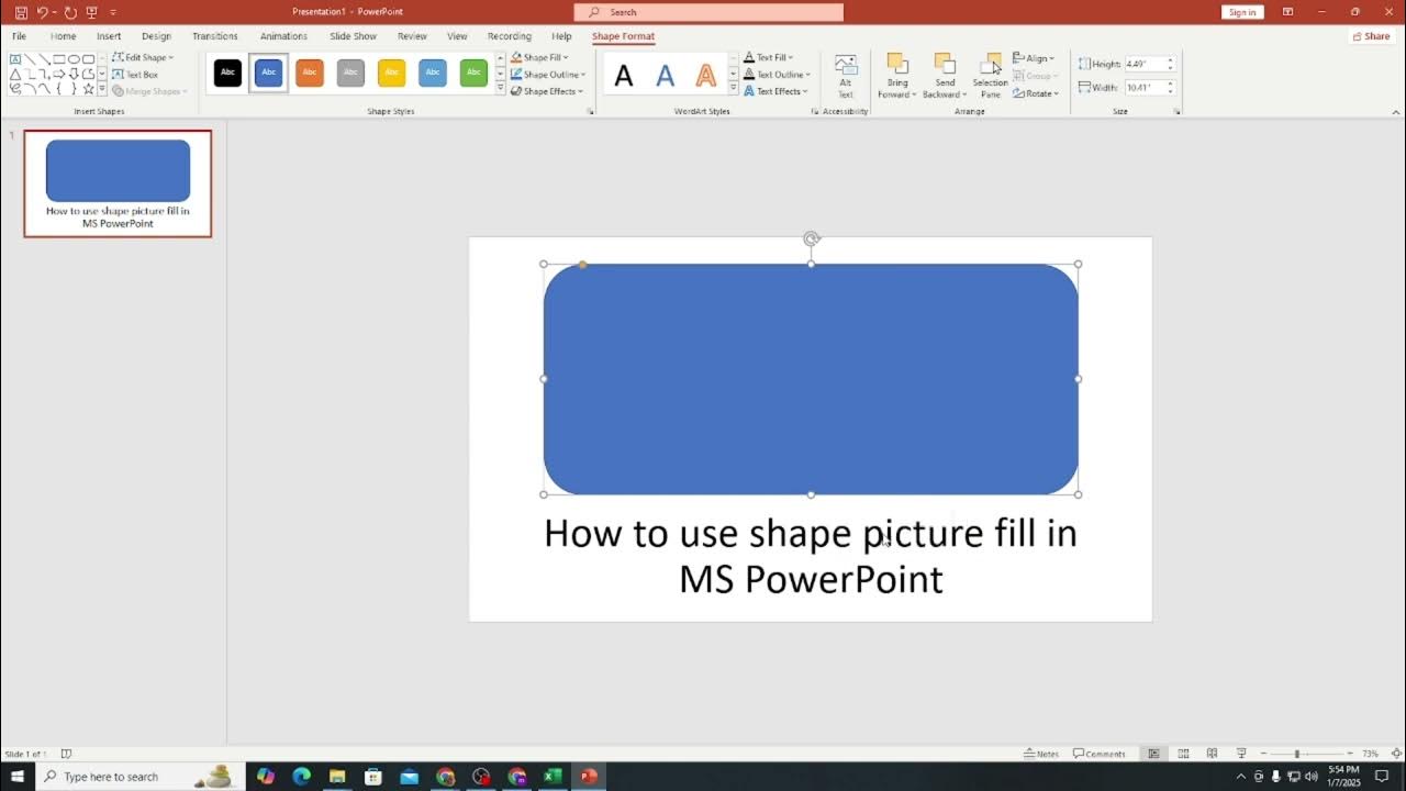 MCA TECH TIPS IN POWERPOINT: CHAPTER 2 - HOW TO USE SHAPE PICTURE FILL IN MS POWERPOINT - YouTube