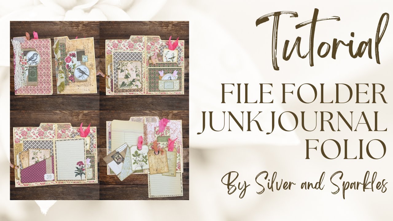 Grab a File Folder! Make this easy Junk Journal Style Folio with me! # ...