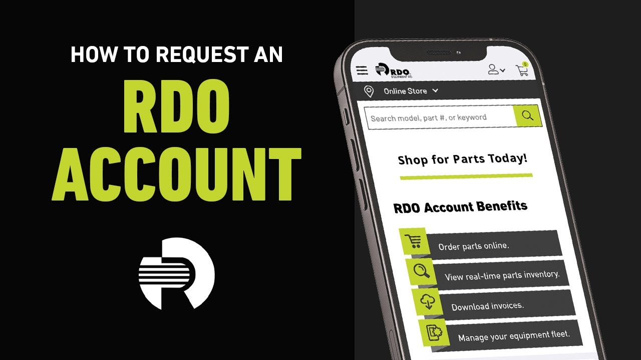 How to Request an RDO Account | RDOequipment.com - YouTube