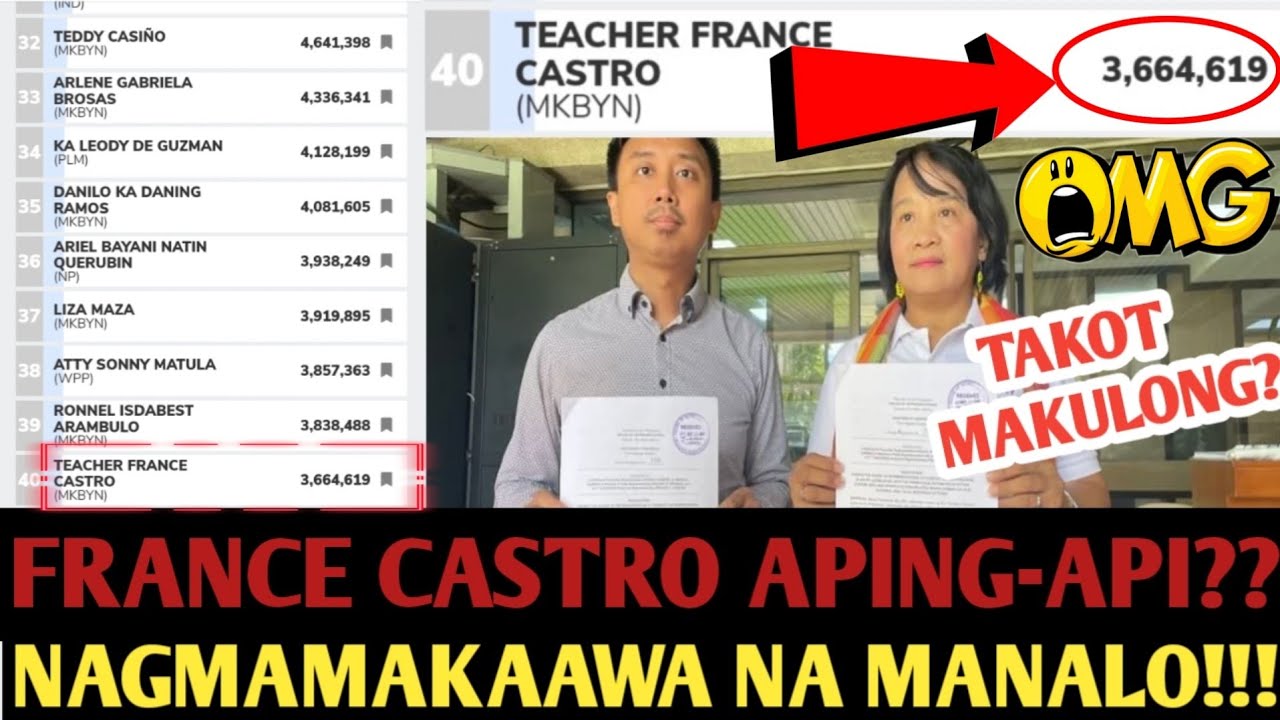 FRANCE CASTRO APING-API NAGREREKLAMO? GUSTONG MAUPO BILANG SENADOR ...