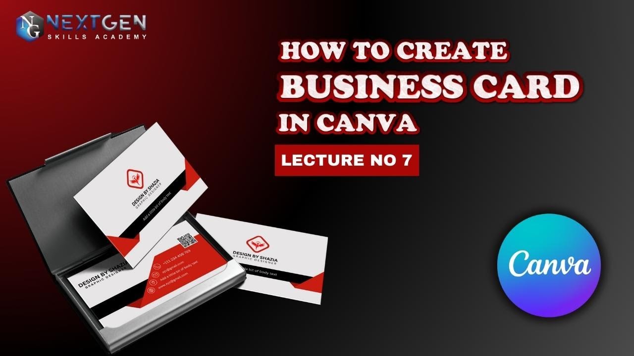 How To Create Business Card In Canva -Lecture No 7 - YouTube