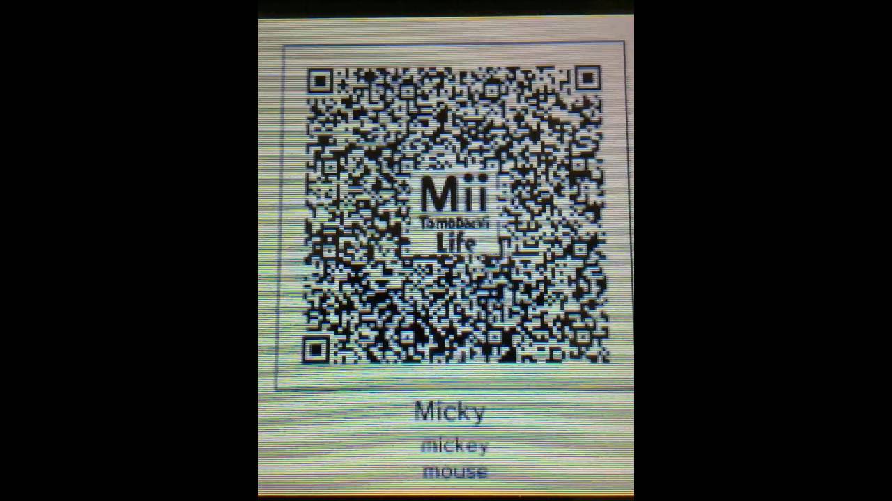 Micky mouse QR code ( Tomodachi life ) - YouTube