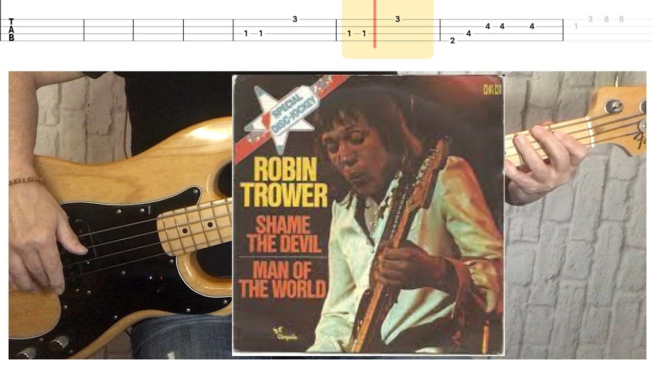 "Shame The Devil" – Robin Trower - FRANKS BASS COVERS & TAB - YouTube