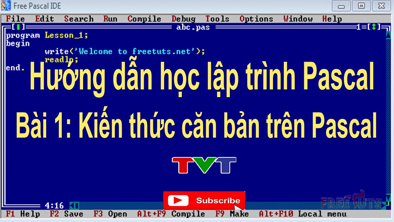 Hướng dẫn học lập trình Pascal cho người mới bắt đầu chi tiết dễ hiểu ...