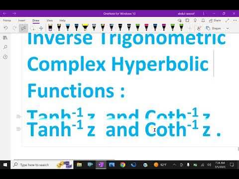 Complex analysis : - ( Inverse and trigonometric hyperbolic functions ) - 42. #complexvariables ...