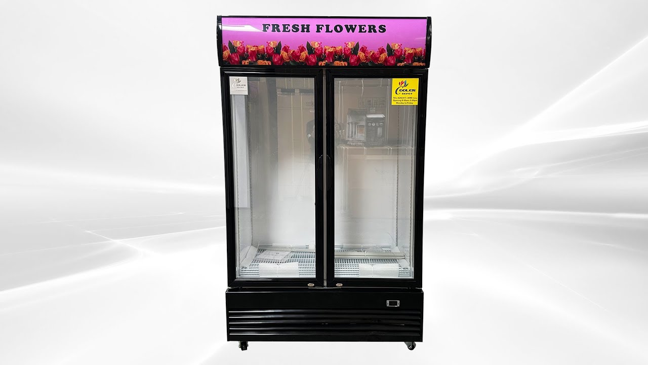 Commercial refrigerated display Flower cabinet Vertical fresh-keeping ...