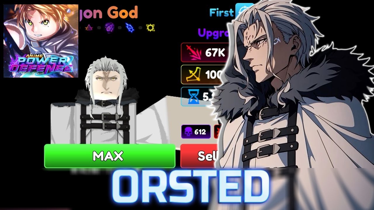 Roblox Anime Power Defense - Orsted Dragon God Showcase - YouTube