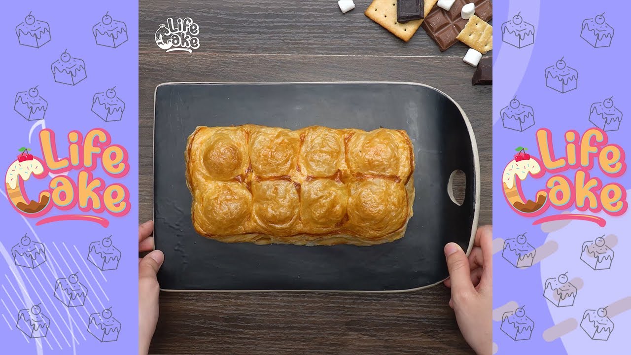 Sweet Puff Pastry Pockets Recipe by Life Cake - YouTube
