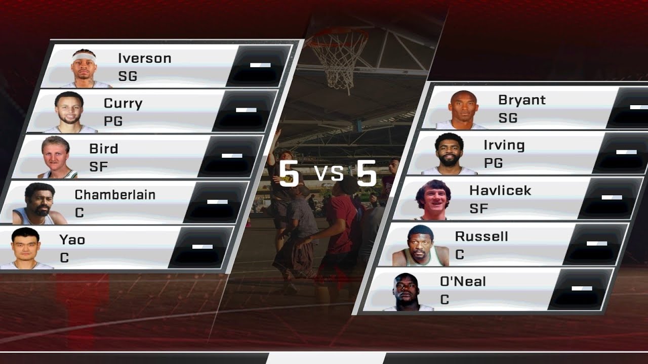🔥 NBA LEGENDS BLACKTOP WAR! Kobe & Shaq vs. Curry & Bird in an EPIC 5v5 ...