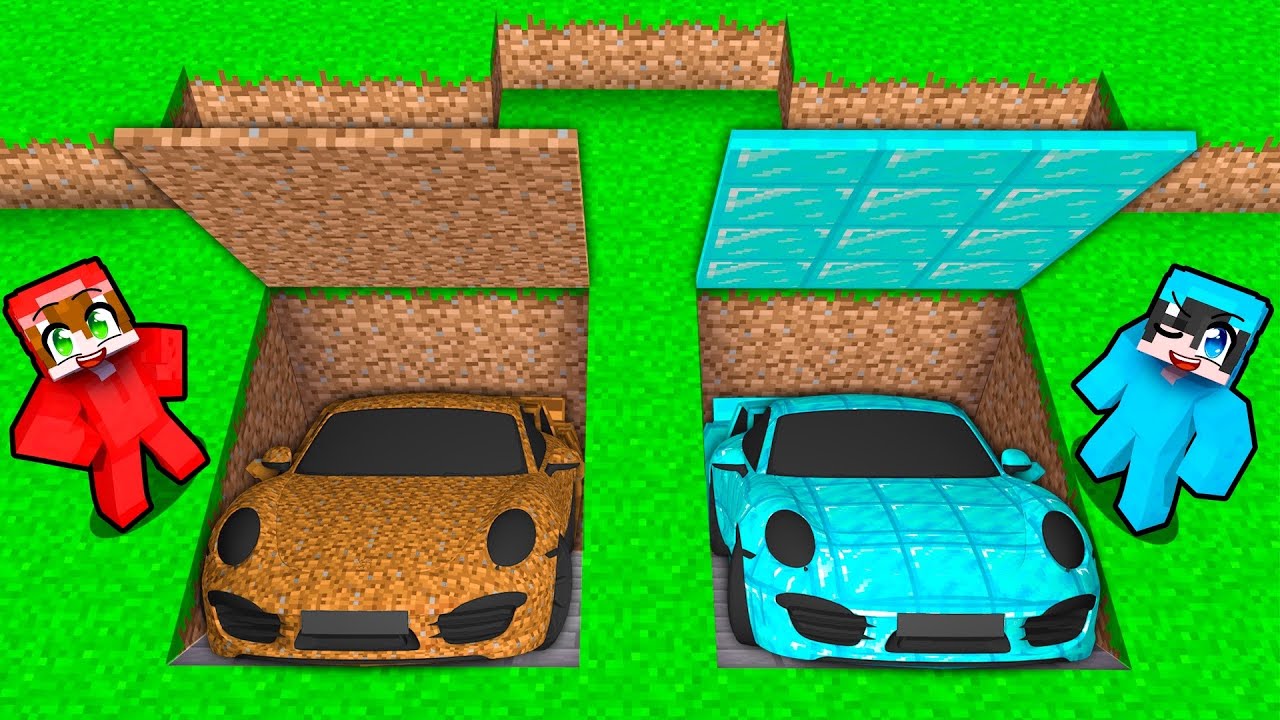 Garaje de Coche NOOB vs Garaje de DIAMANTE en Minecraft - YouTube