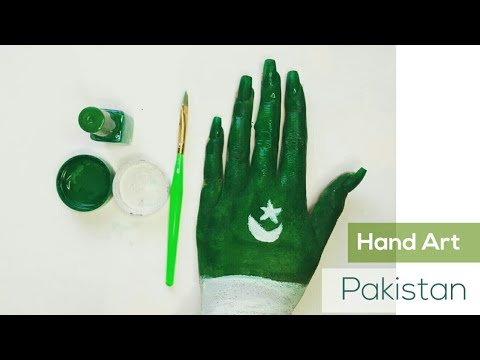 Pakistani Flag Painting On Hand | Hand Art Tutorial With Poster Color ...