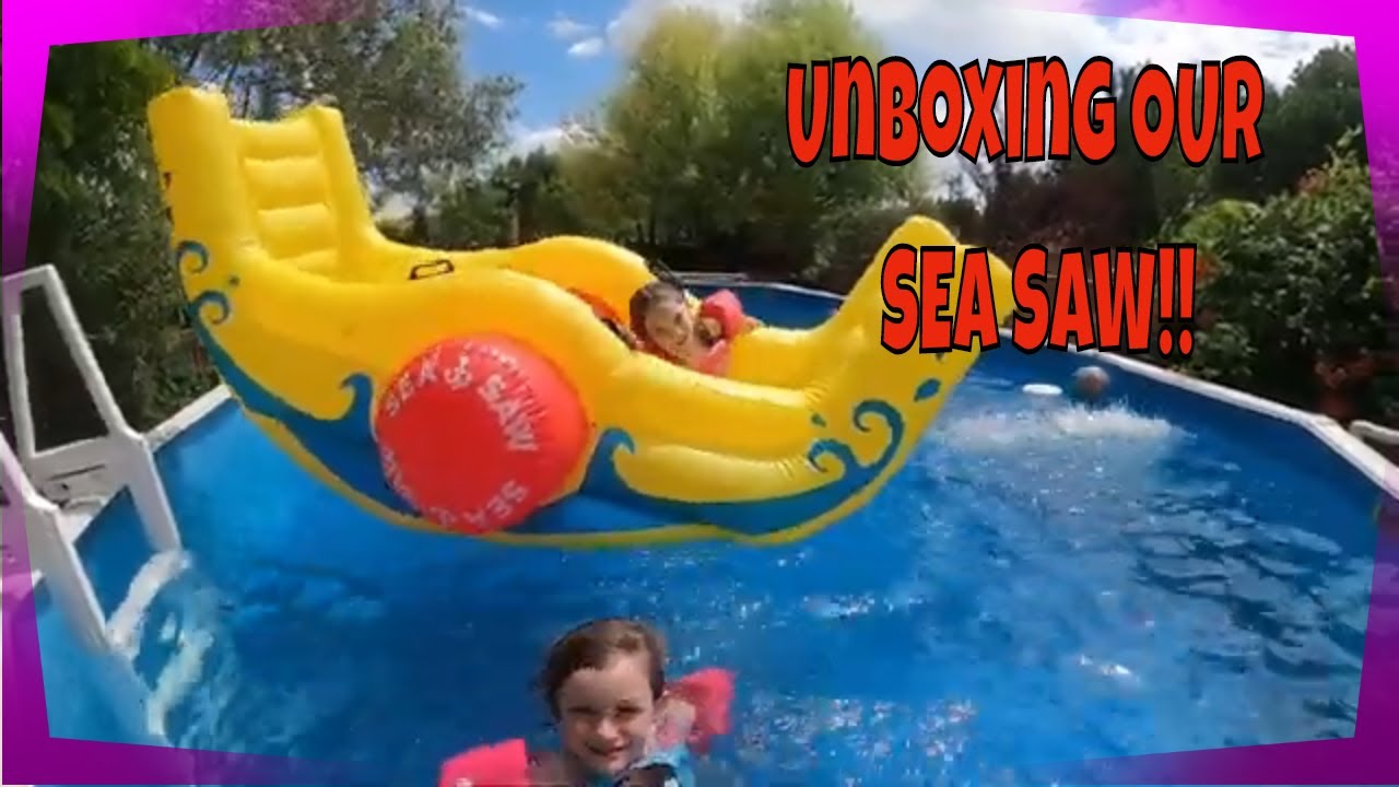 Unboxing Our Swimline SEA SAW Rocker || Swimming Pool Toys || Pool Fun ...