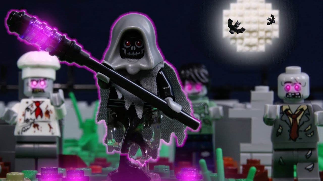 LEGO Halloween Zombies vs Skeletons Attack - YouTube