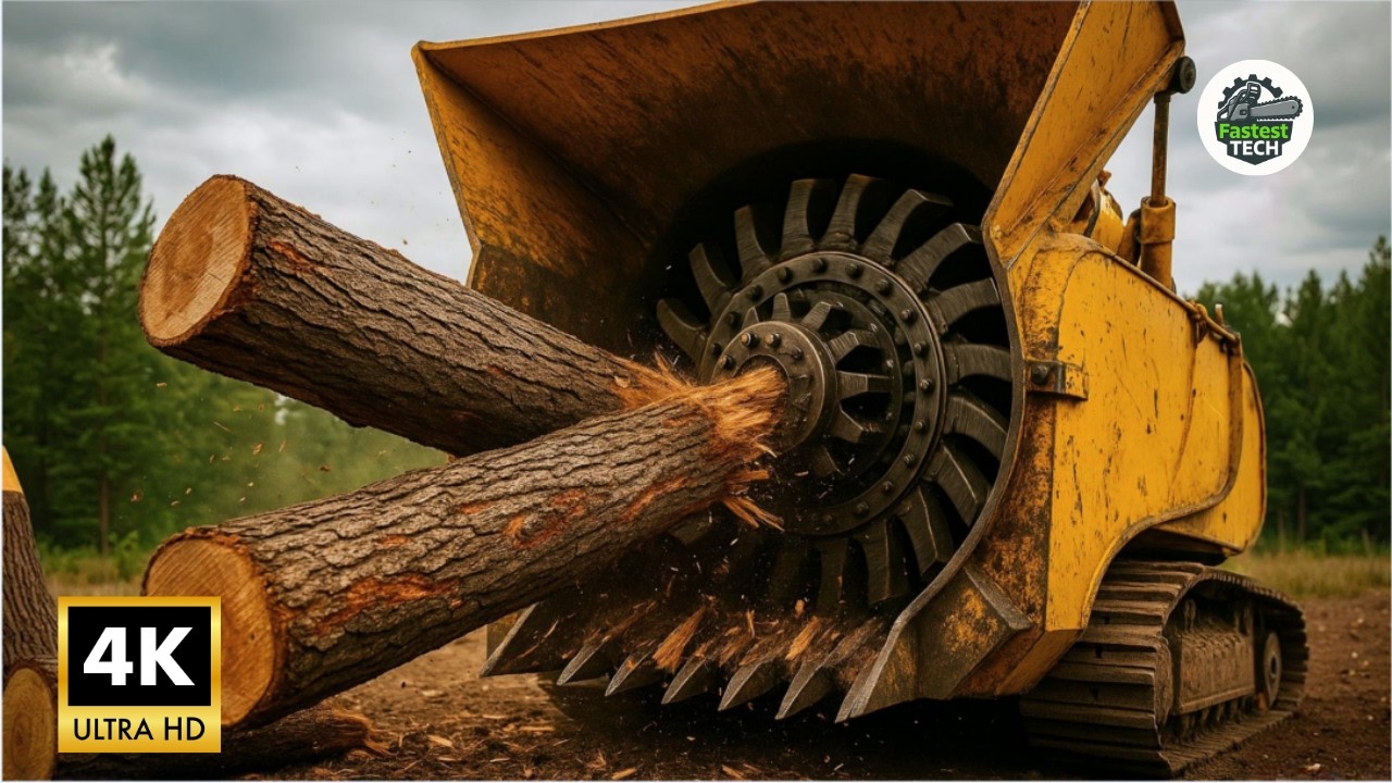 Dangerous Fastest Monster Wood Chipper | Incredible Tree Working ...