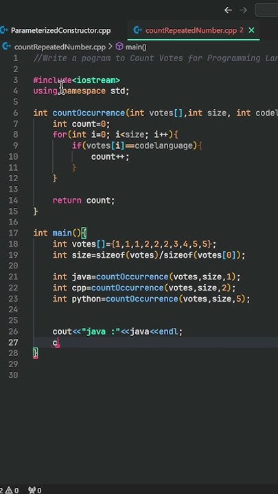 COUNT VOTES USING C++ Program @codebucketht 🔥🔥 - YouTube