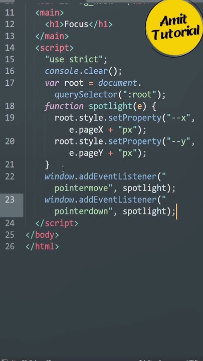 Focus Using Html Css And Javascript Shortsfeed Shortsviral Shorts Amittutorial Youtube