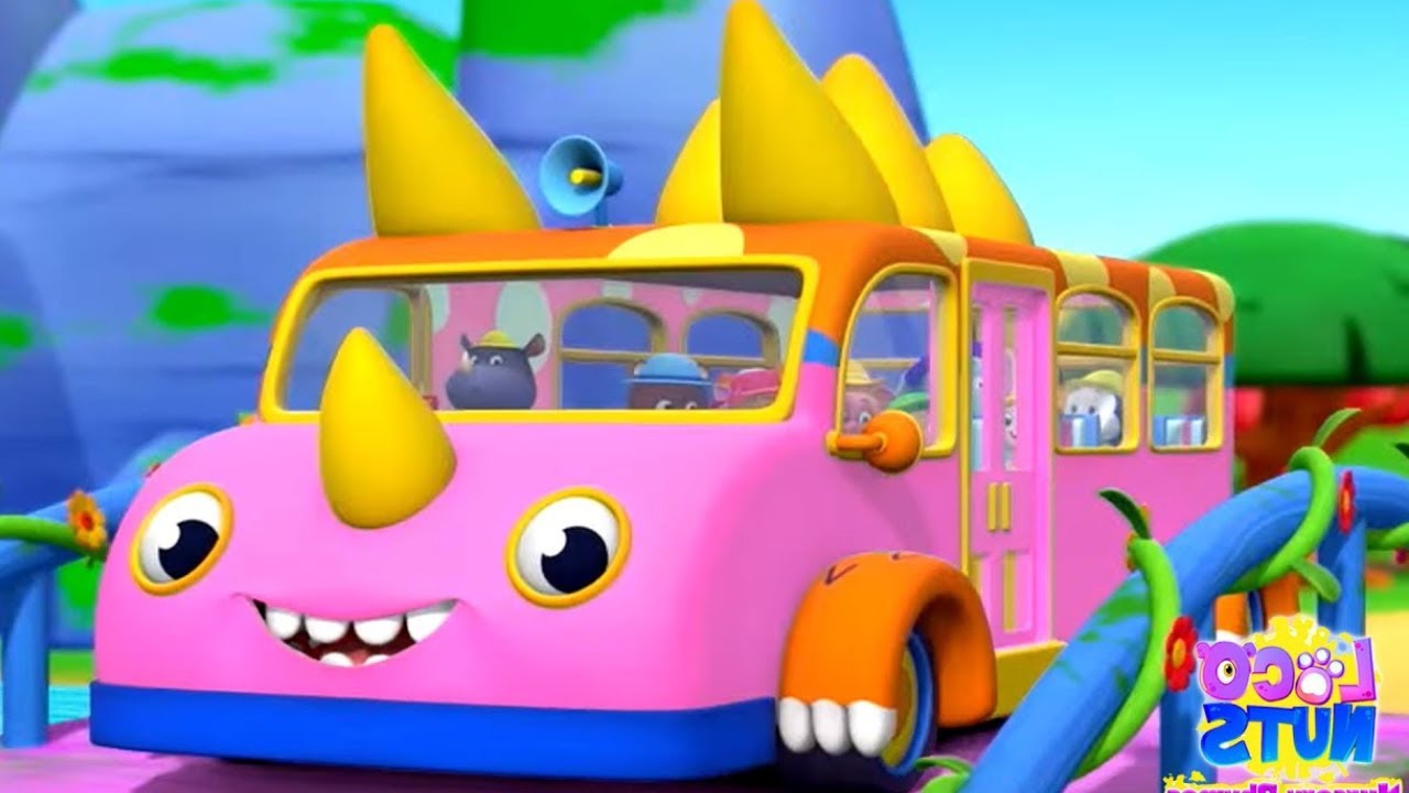 Wheels On The Bus Dino Safari Ride and More Cartoon Vehicles for Kids ...